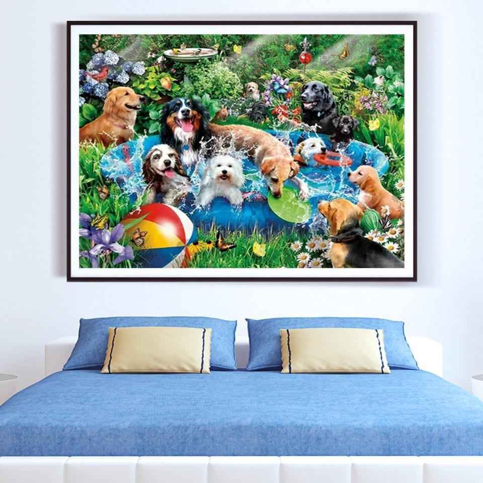 Buy Paint by Numbers Kit Animals Family 10 Online