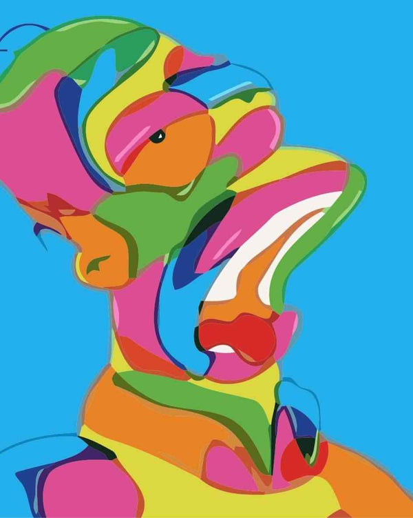 paint by numbers kit Colorful Homer Simpson