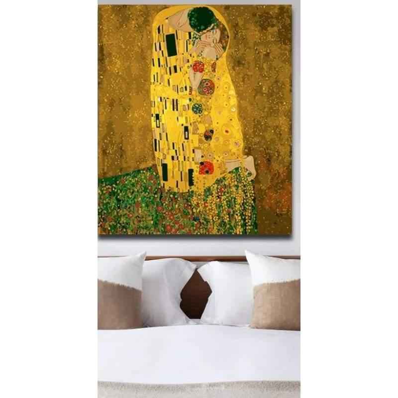 Woman Kissing Lover Gustav Klimt | Adult's Paint by Numbers